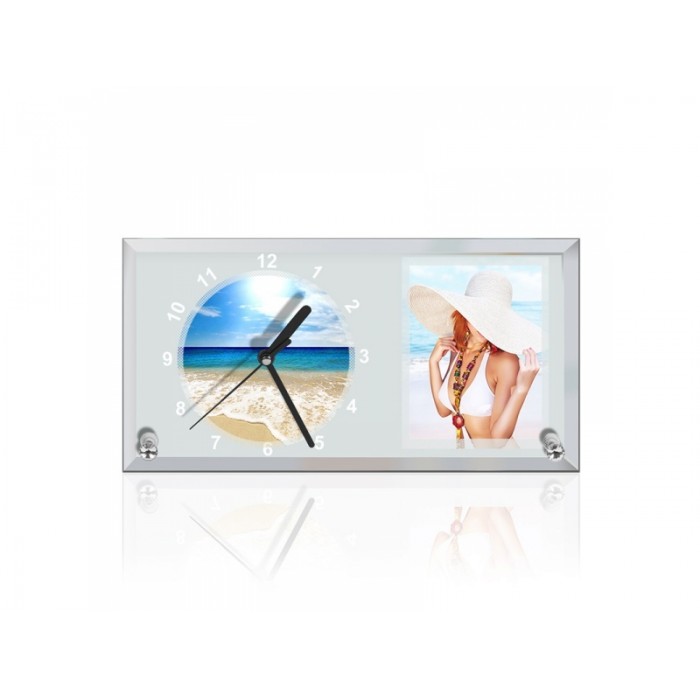 Ceas sticla personalizat dreptunghi 01 - Cadouri personalizate si ...